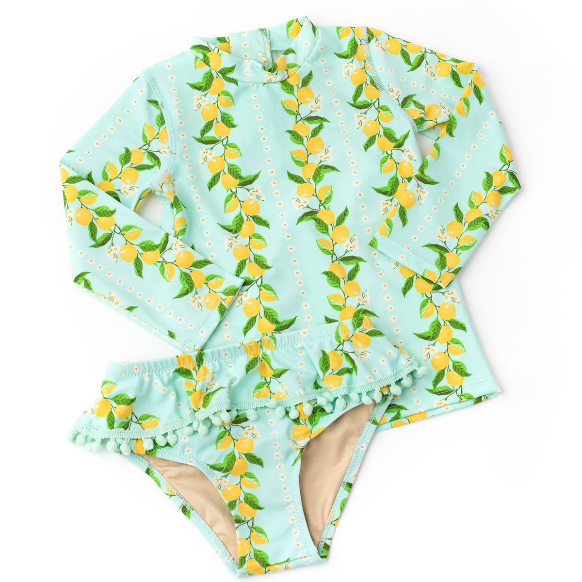 SHA Citrus Grove Lemon Rash Guard Swimsuit Set – Lula Boutique for ...
